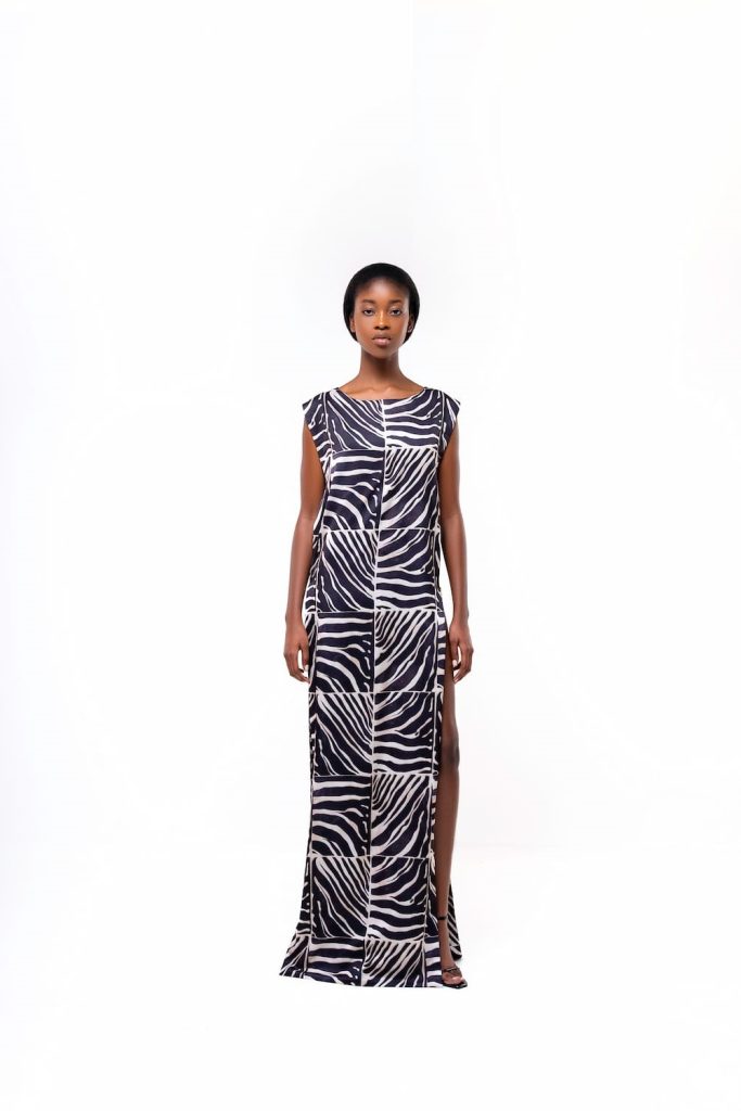 Apron Dress Zebra Square - Taibo Bacar